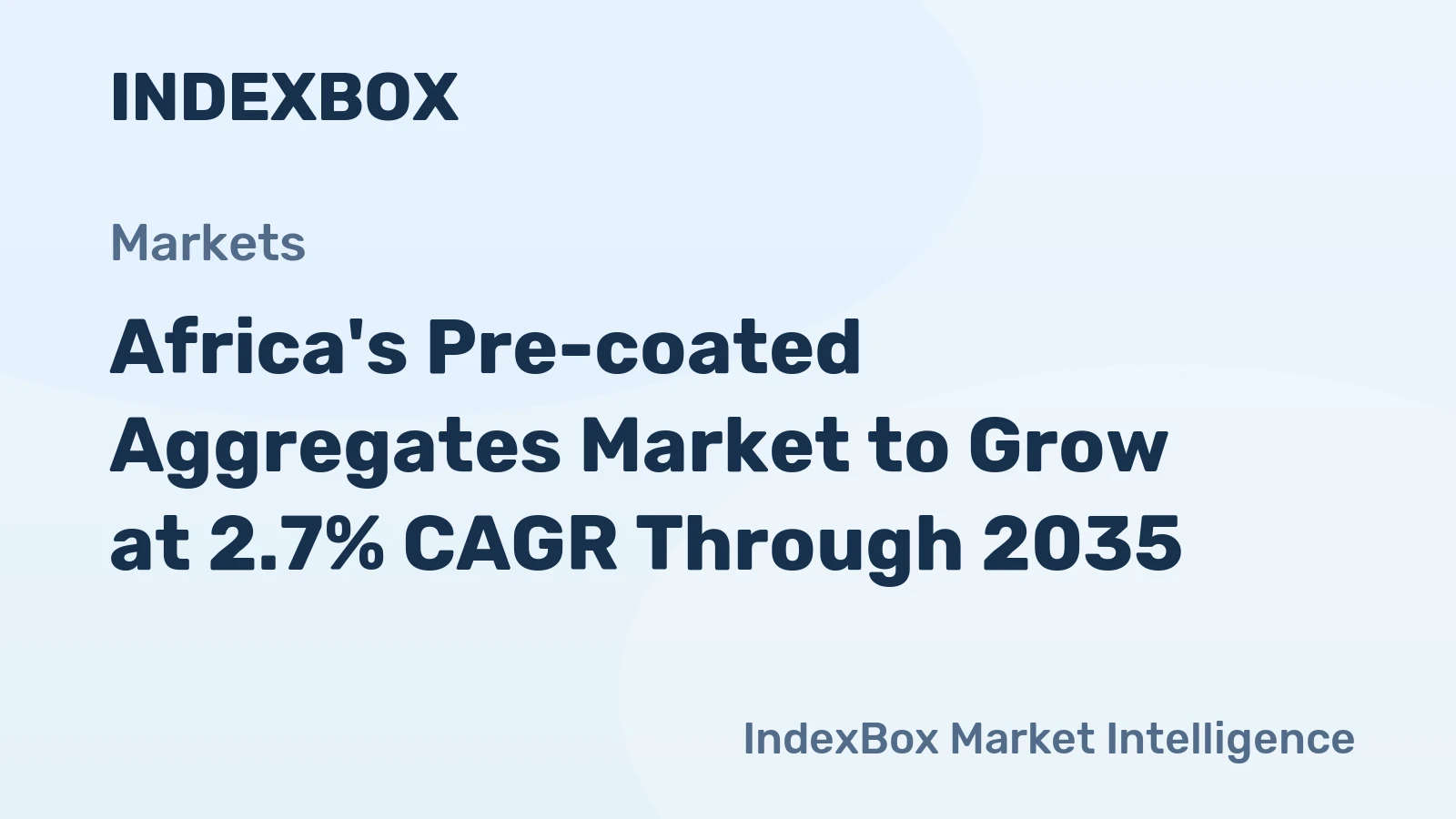 Africa's Pre-coated Aggregates Market to Grow at 2.7% CAGR Through 2035