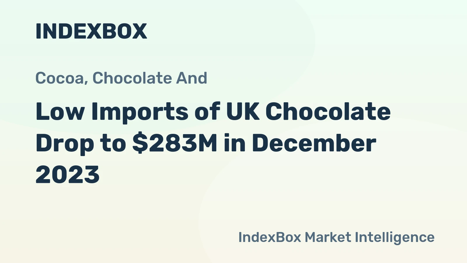 Low Imports of UK Chocolate Drop to $283M in December 2023