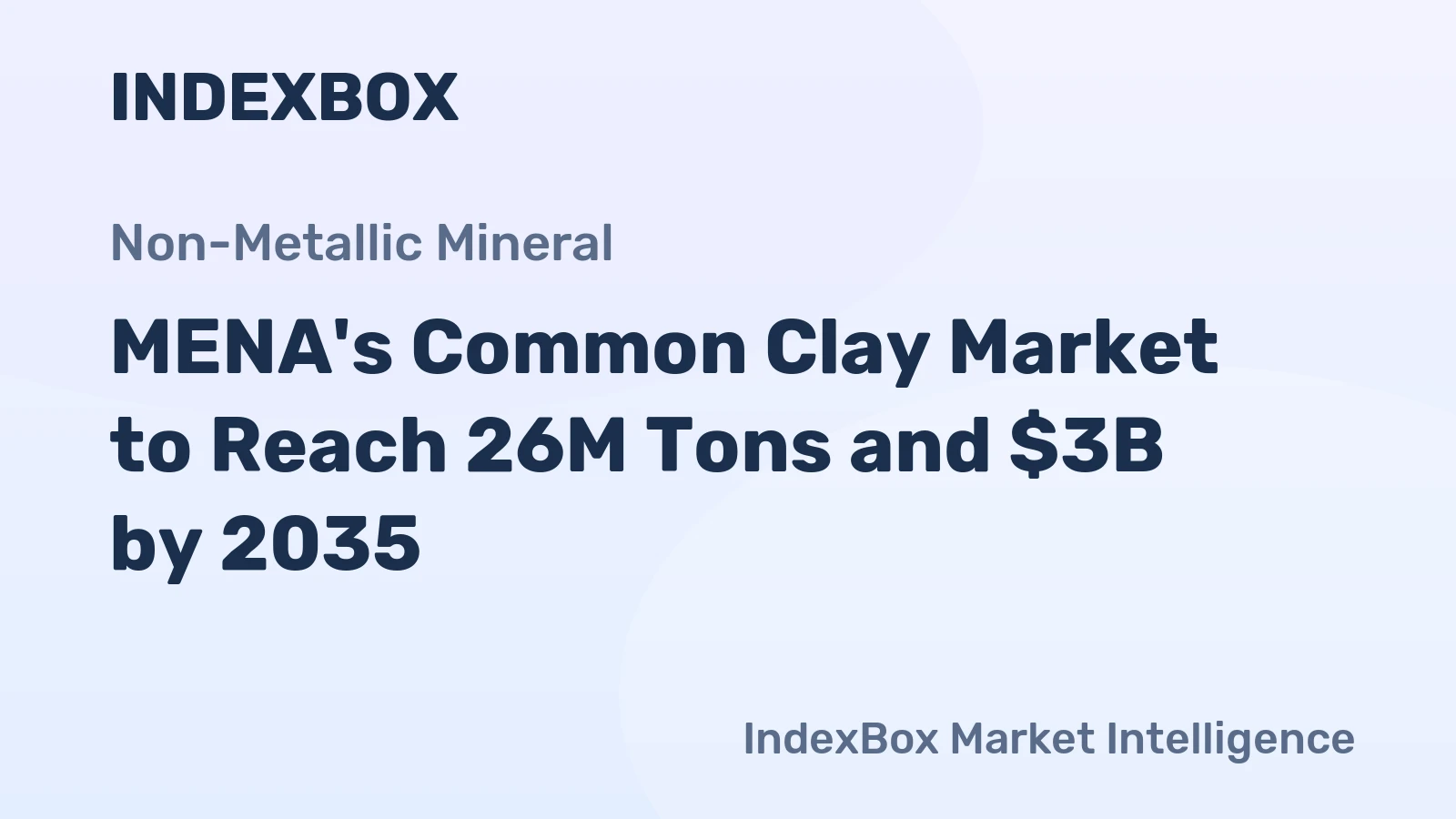 MENA's Common Clay Market to Reach 26M Tons and $3B by 2035