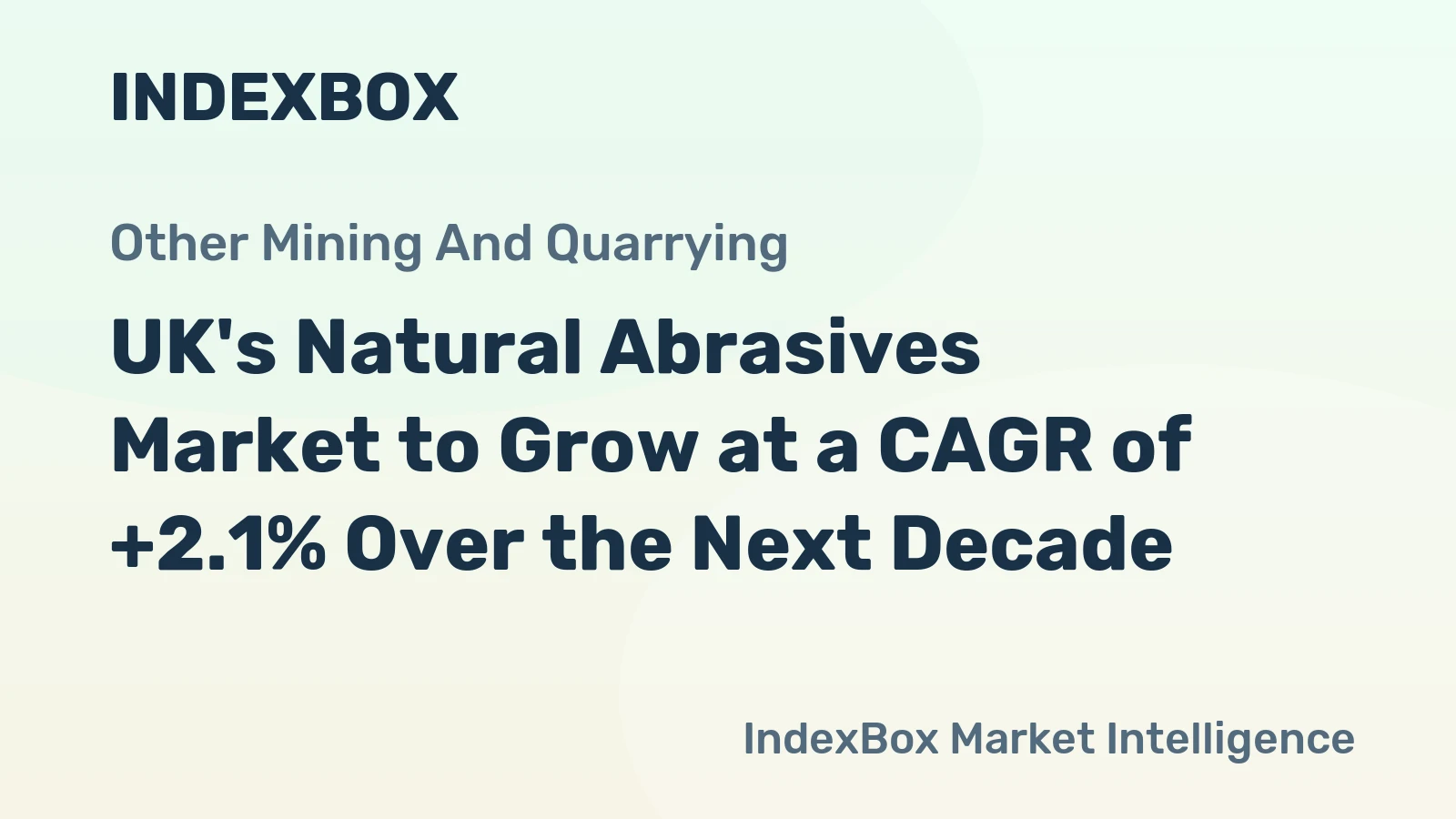 UK's Natural Abrasives Market to Grow at a CAGR of +2.1% Over the Next Decade
