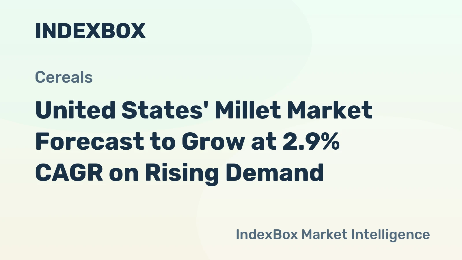 United States' Millet Market Forecast to Grow at 2.9% CAGR on Rising Demand
