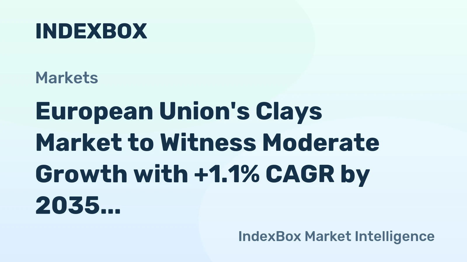 European Union's Clays Market to Witness Moderate Growth with +1.1% CAGR by 2035