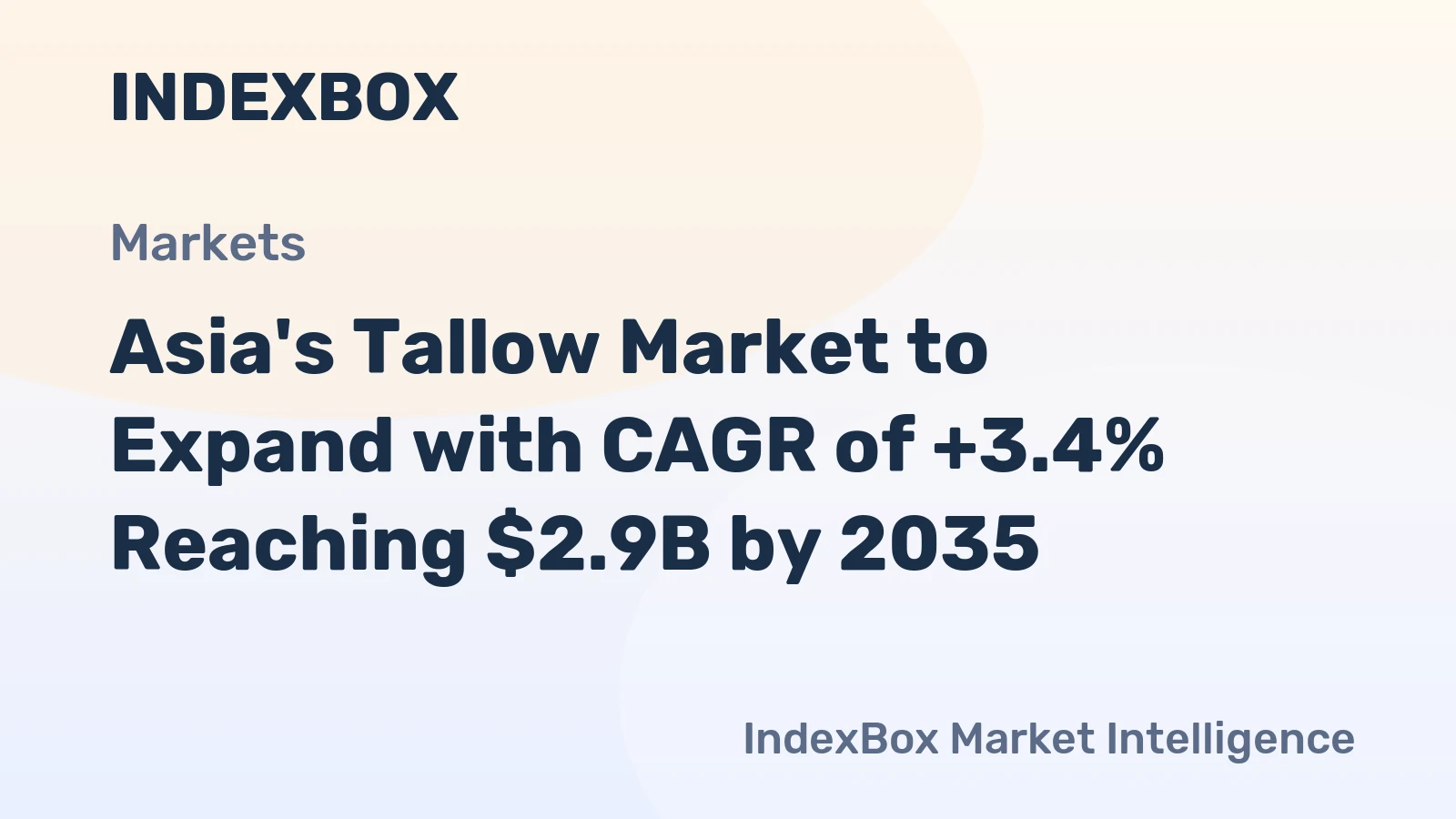 Asia's Tallow Market to Expand with CAGR of +3.4% Reaching $2.9B by 2035