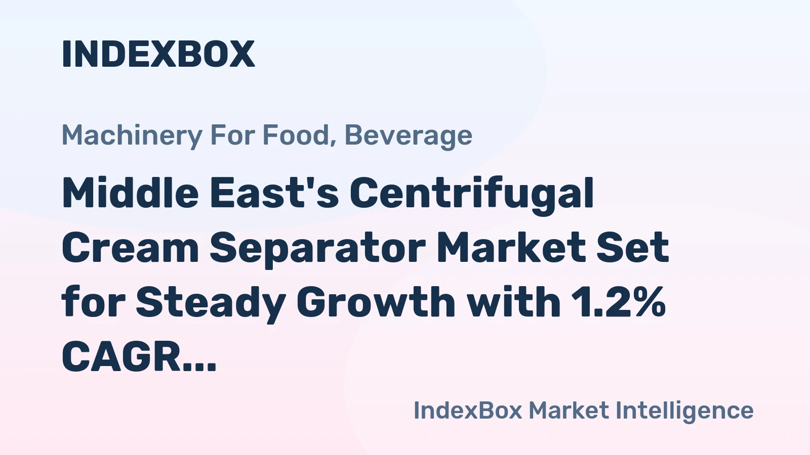 Middle East's Centrifugal Cream Separator Market Set for Steady Growth with 1.2% CAGR Through 2035