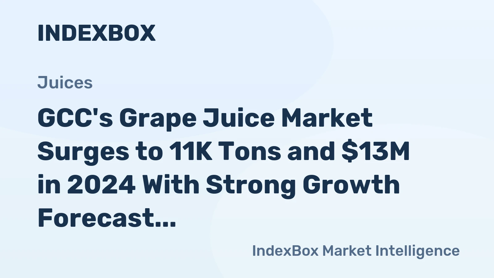 GCC's Grape Juice Market Surges to 11K Tons and $13M in 2024 With Strong Growth Forecast