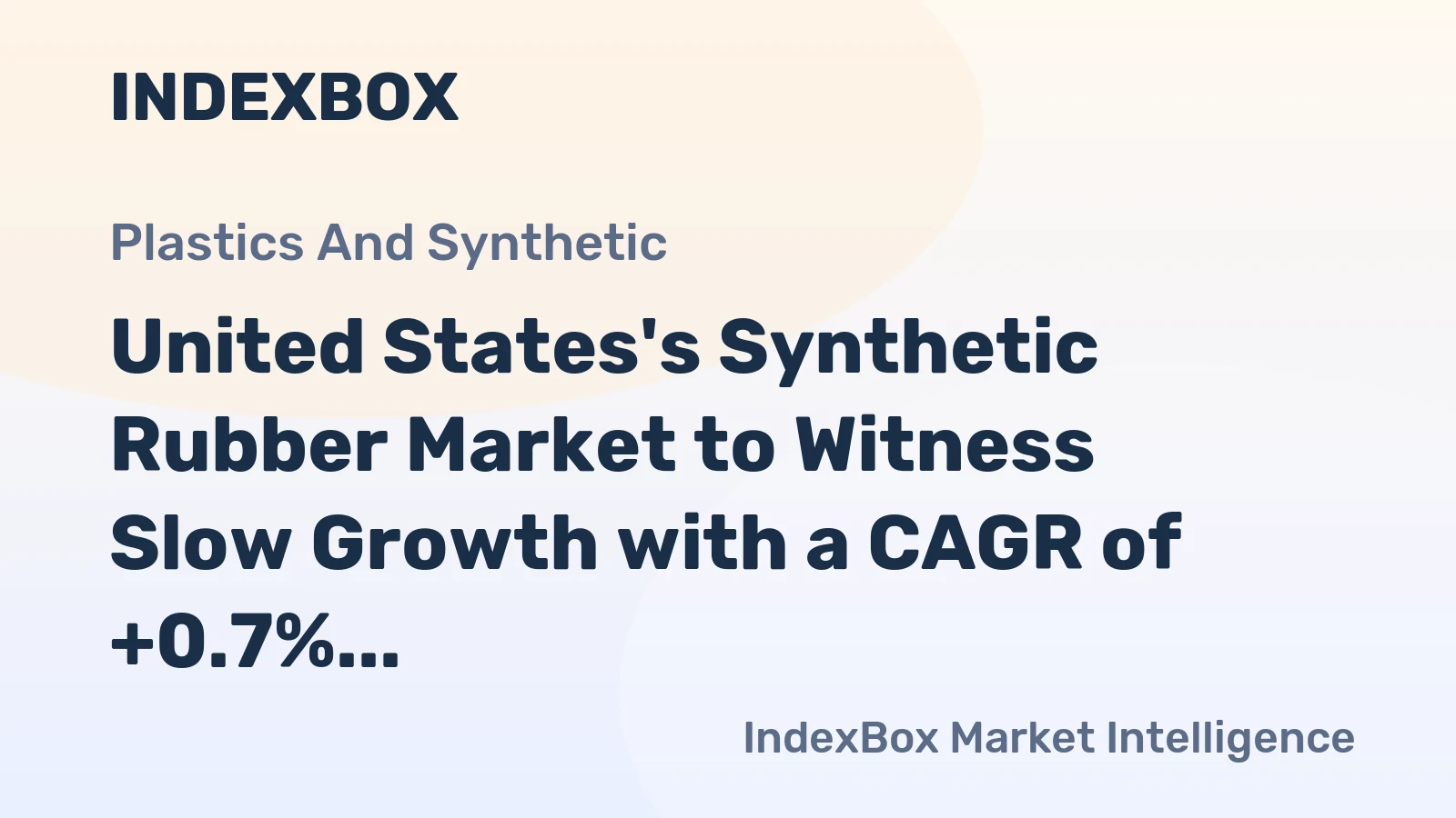 United States's Synthetic Rubber Market to Witness Slow Growth with a CAGR of +0.7% from 2024 to 2035