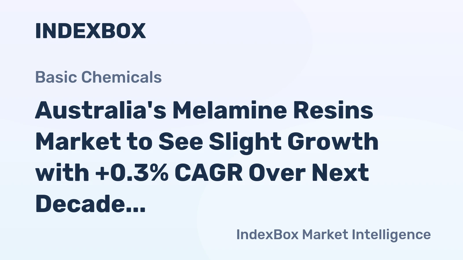 Australia's Melamine Resins Market to See Slight Growth with +0.3% CAGR Over Next Decade