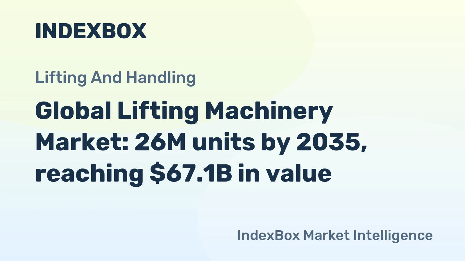 Global Lifting Machinery Market: 26M units by 2035, reaching $67.1B in value