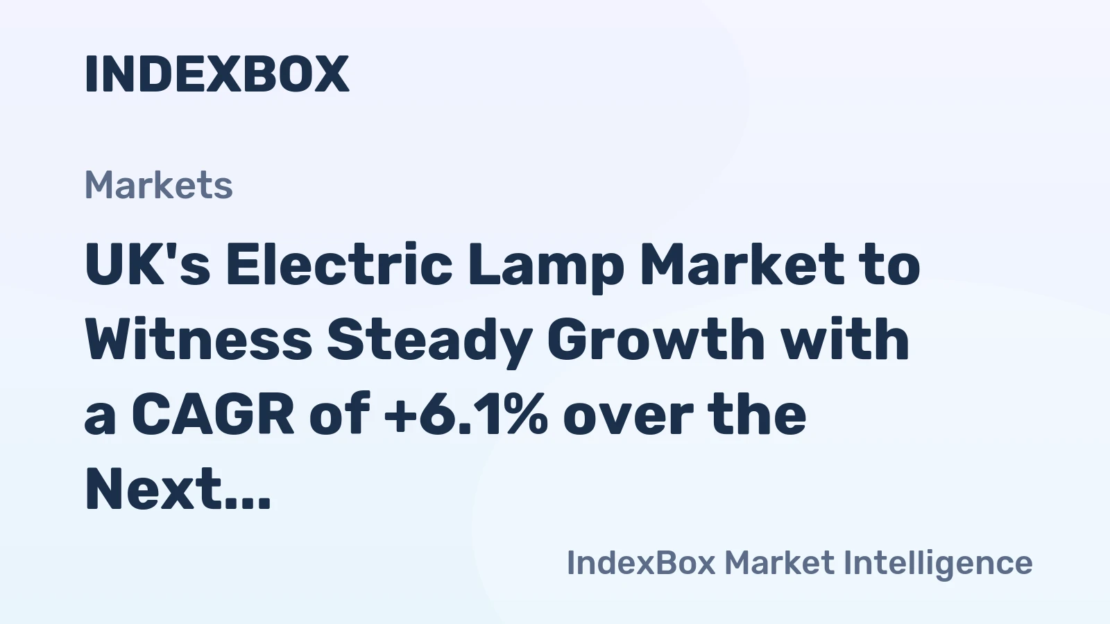 UK's Electric Lamp Market to Witness Steady Growth with a CAGR of +6.1% over the Next Decade