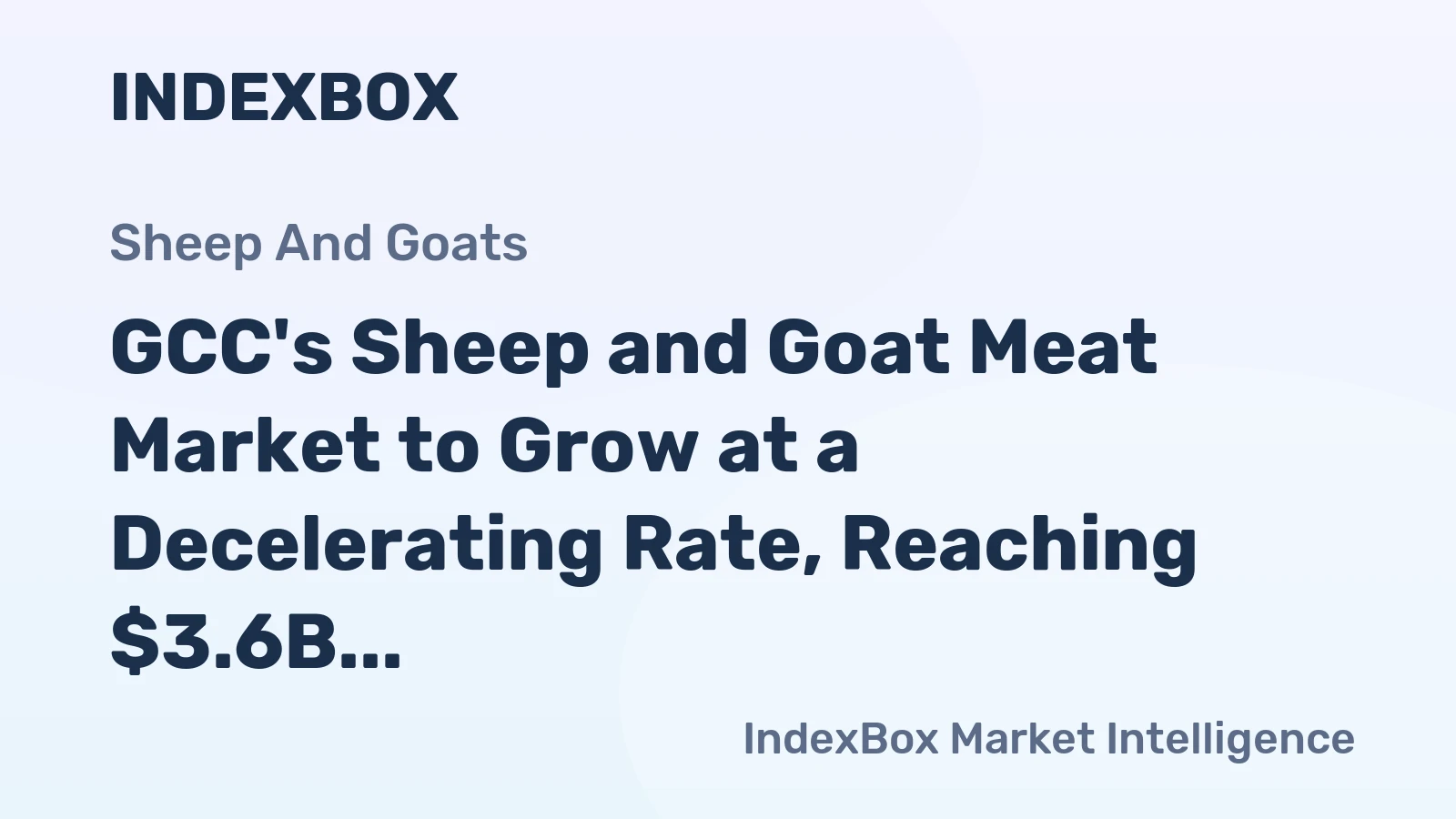 GCC's Sheep and Goat Meat Market to Grow at a Decelerating Rate, Reaching $3.6B by 2035