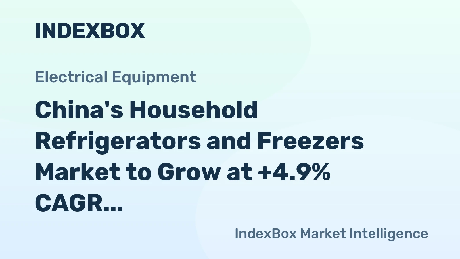 China's Household Refrigerators and Freezers Market to Grow at +4.9% CAGR, Reaching $15.4B by 2035