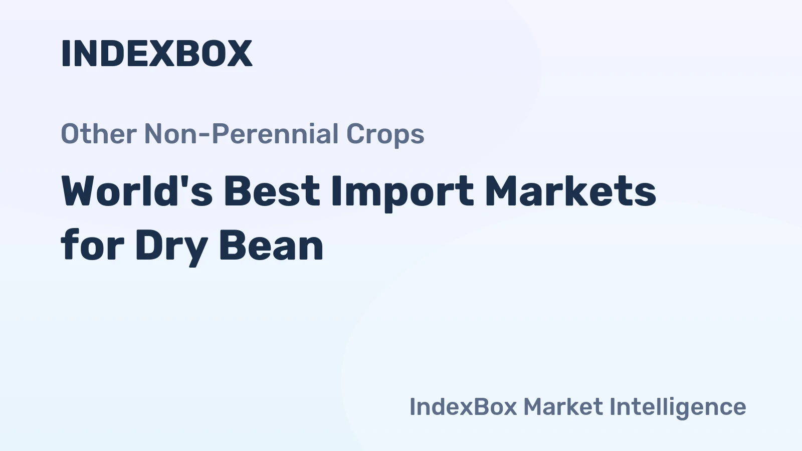 World's Best Import Markets for Dry Bean