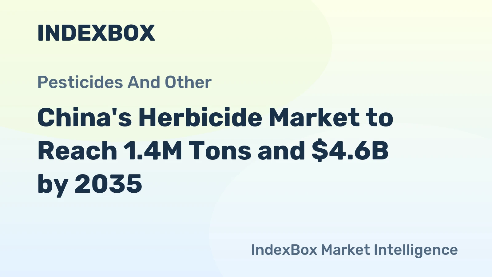 China's Herbicide Market to Reach 1.4M Tons and $4.6B by 2035