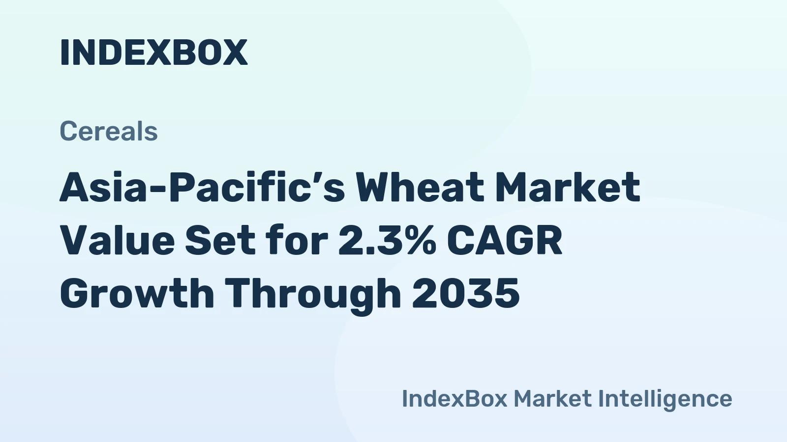 Asia-Pacific’s Wheat Market Value Set for 2.3% CAGR Growth Through 2035