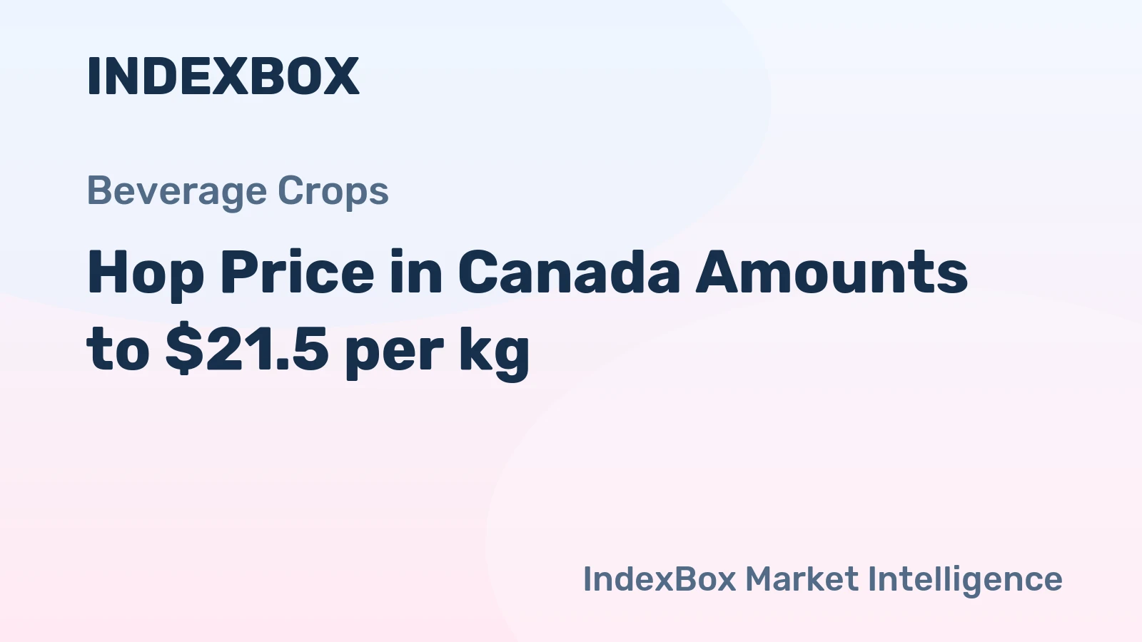 Hop Price in Canada Amounts to $21.5 per kg