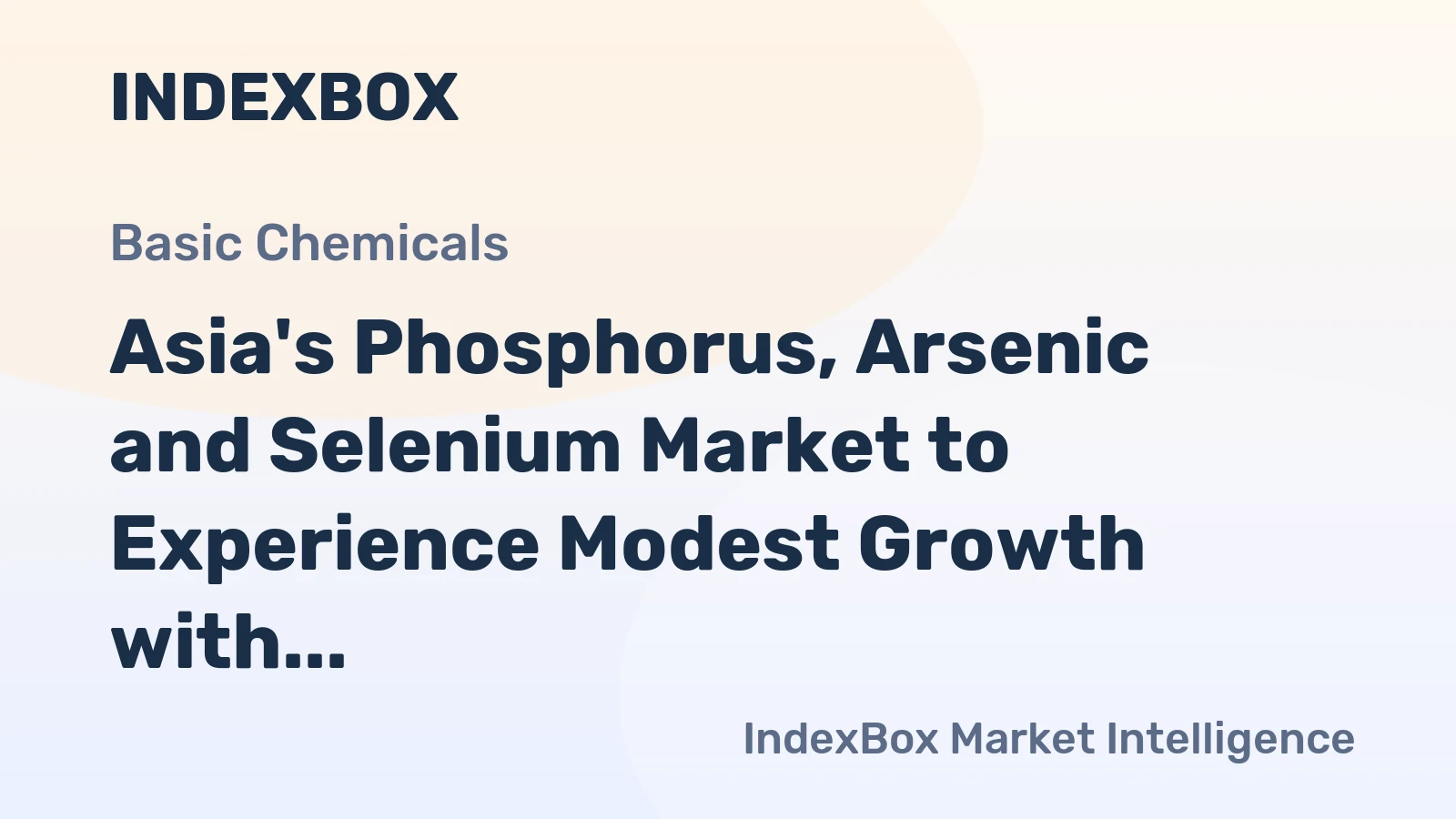 Asia's Phosphorus, Arsenic and Selenium Market to Experience Modest Growth with CAGR of +1.5% through 2035, Reaching $1.5B