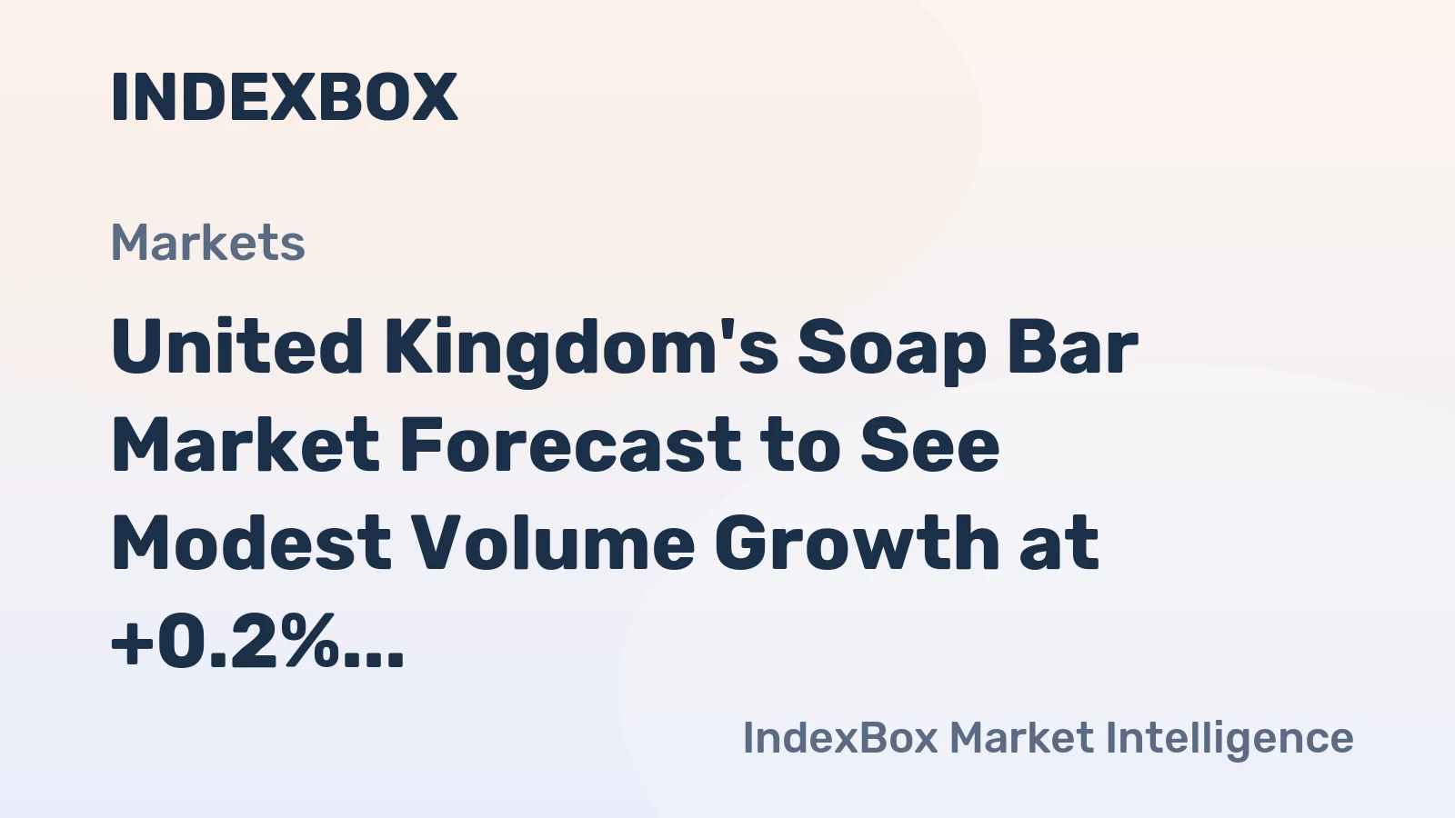 United Kingdom's Soap Bar Market Forecast to See Modest Volume Growth at +0.2% CAGR Through 2035