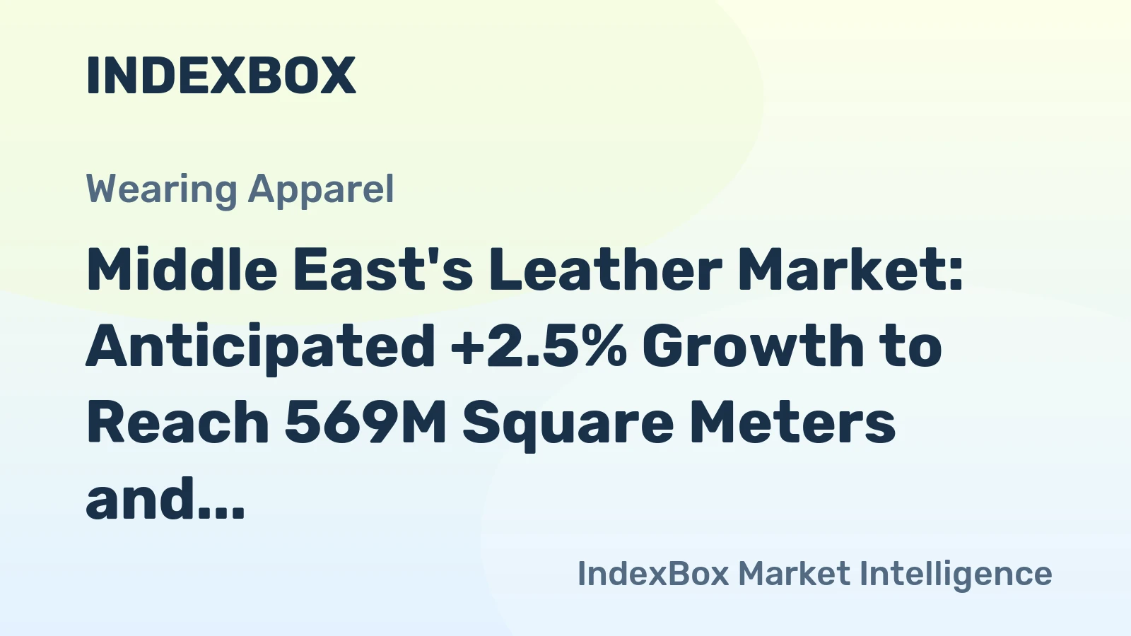 Middle East's Leather Market: Anticipated +2.5% Growth to Reach 569M Square Meters and $4.4B by 2035