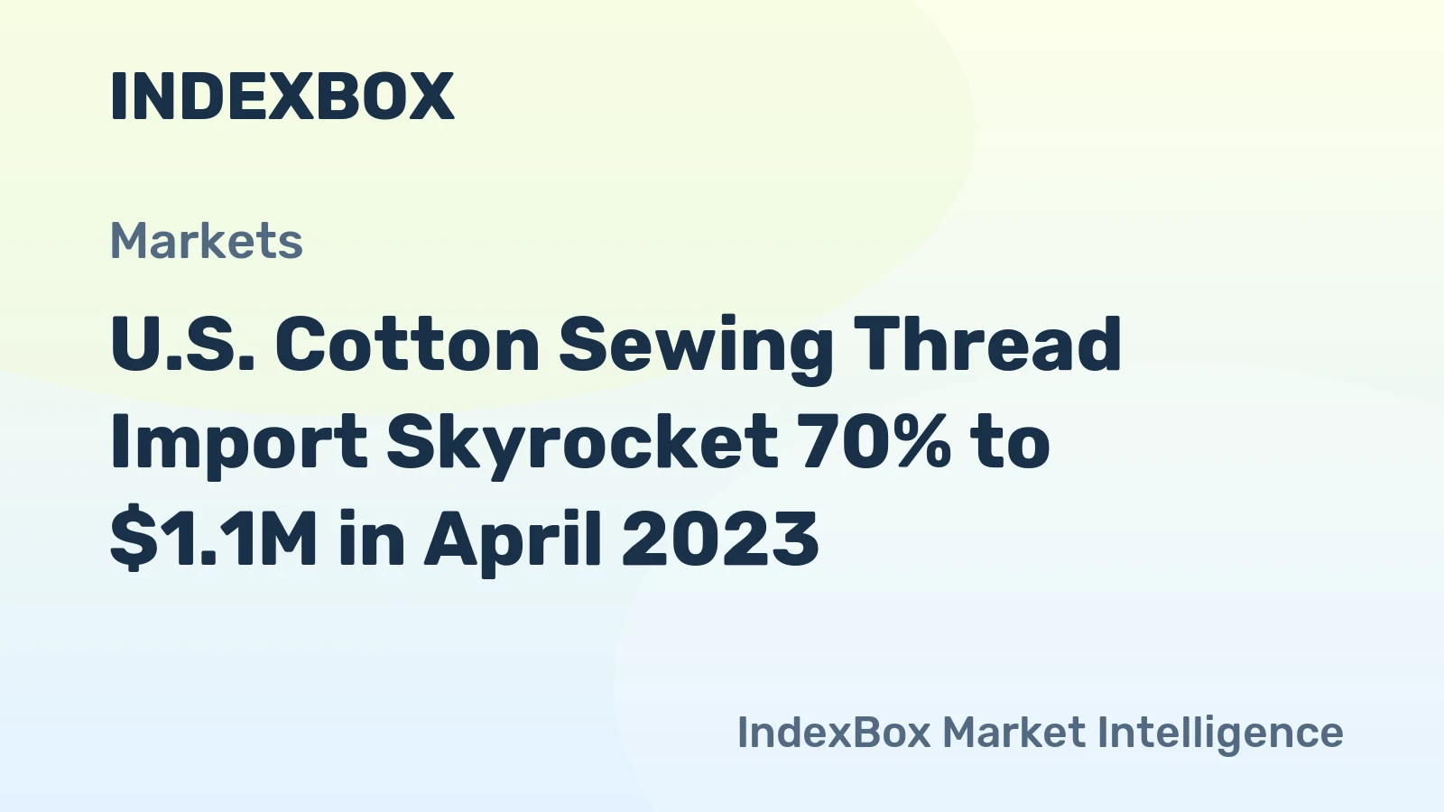 U.S. Cotton Sewing Thread Import Skyrocket 70% to $1.1M in April 2023