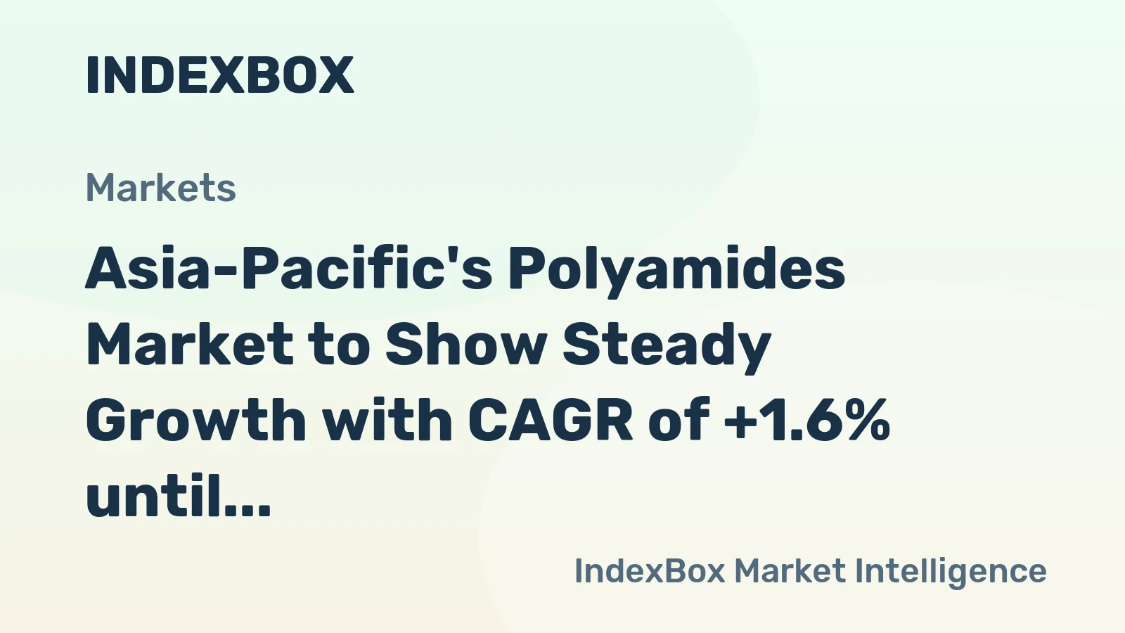 Asia-Pacific's Polyamides Market to Show Steady Growth with CAGR of +1.6% until 2035