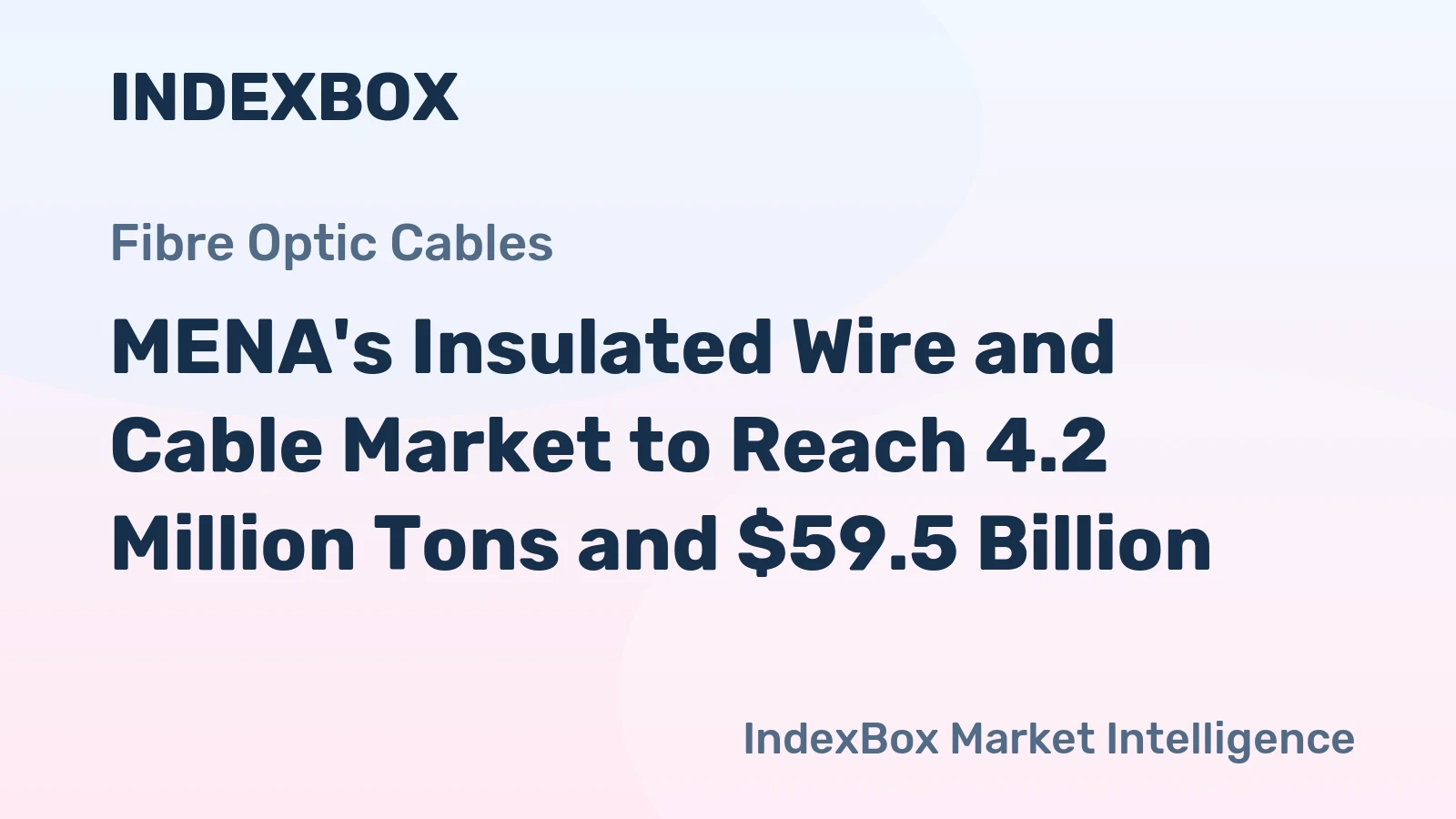 MENA's Insulated Wire and Cable Market to Reach 4.2 Million Tons and $59.5 Billion