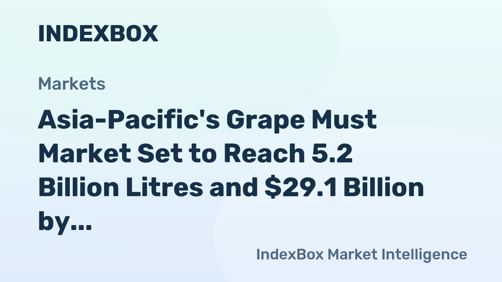 Asia-Pacific's Grape Must Market Set to Reach 5.2 Billion Litres and $29.1 Billion by 2035