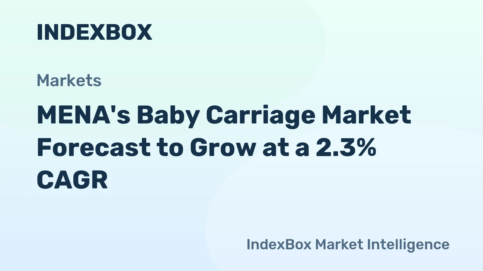 MENA's Baby Carriage Market Forecast to Grow at a 2.3% CAGR