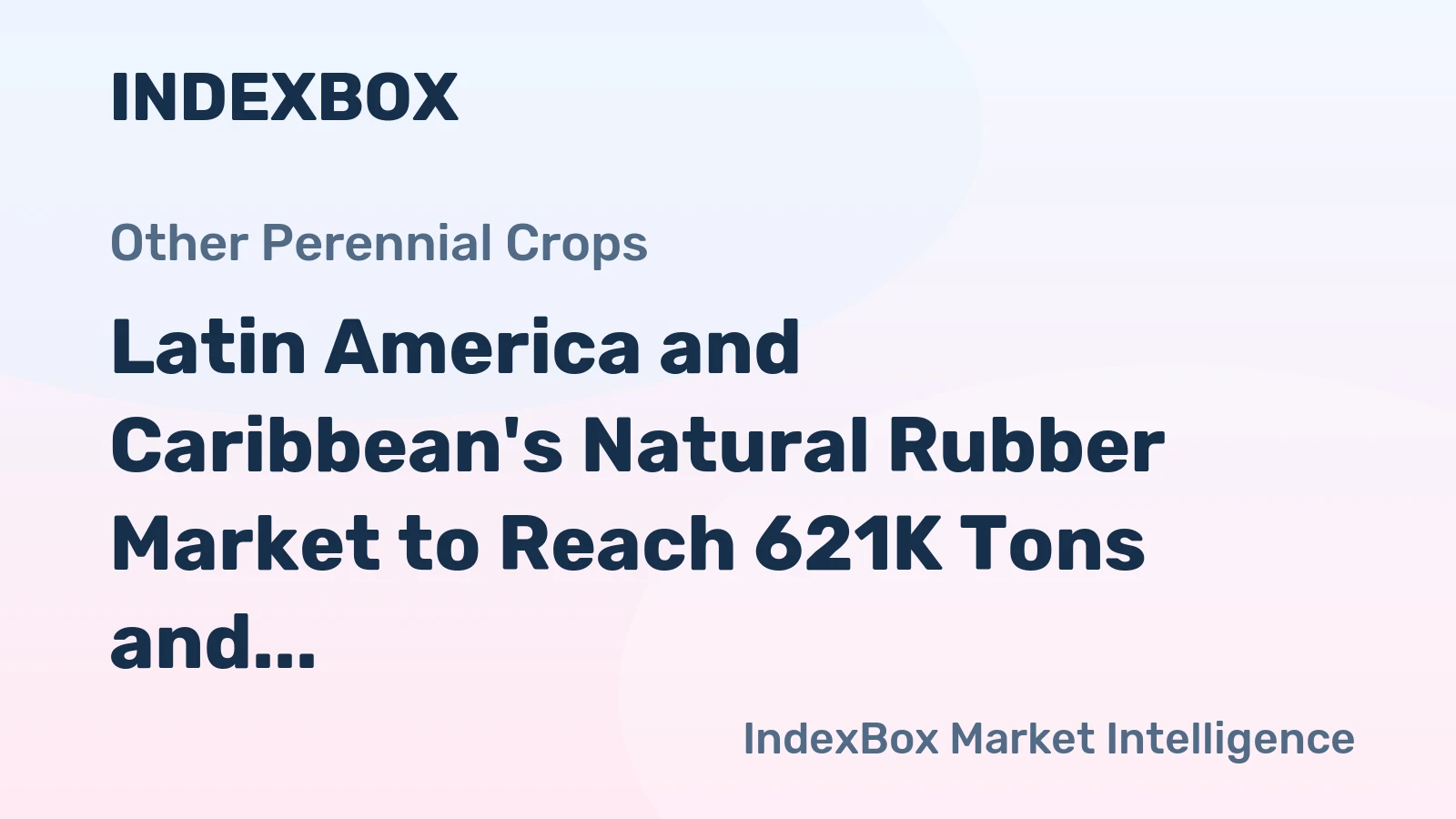 Latin America and Caribbean's Natural Rubber Market to Reach 621K Tons and $938M by 2035