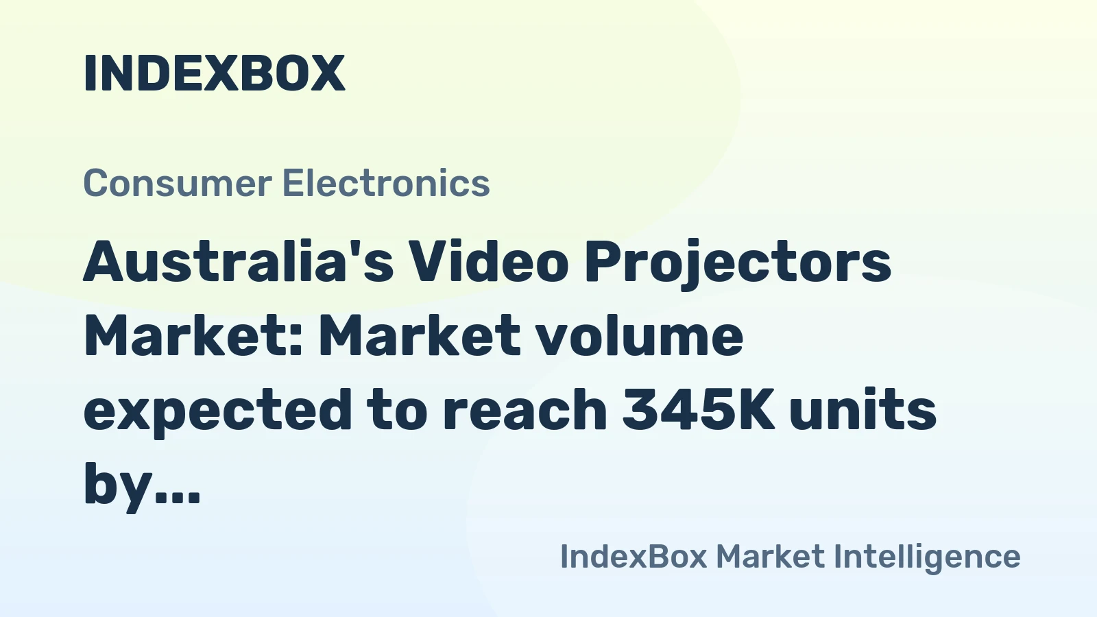 Australia's Video Projectors Market: Market volume expected to reach 345K units by 2035, with a market value of $164M