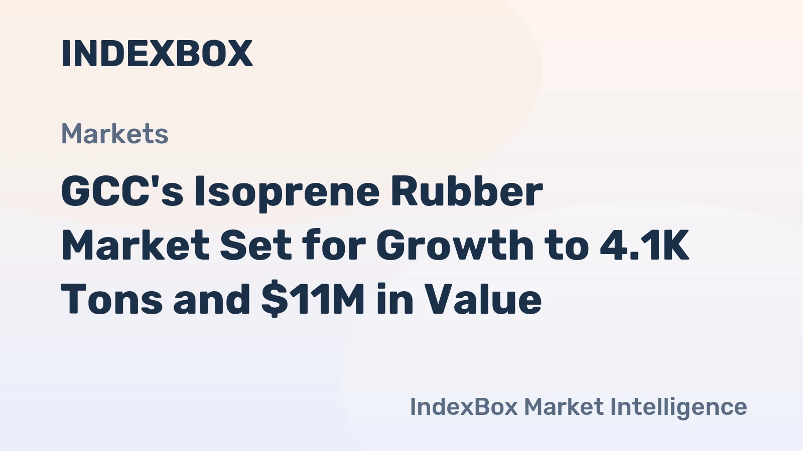 GCC's Isoprene Rubber Market Set for Growth to 4.1K Tons and $11M in Value