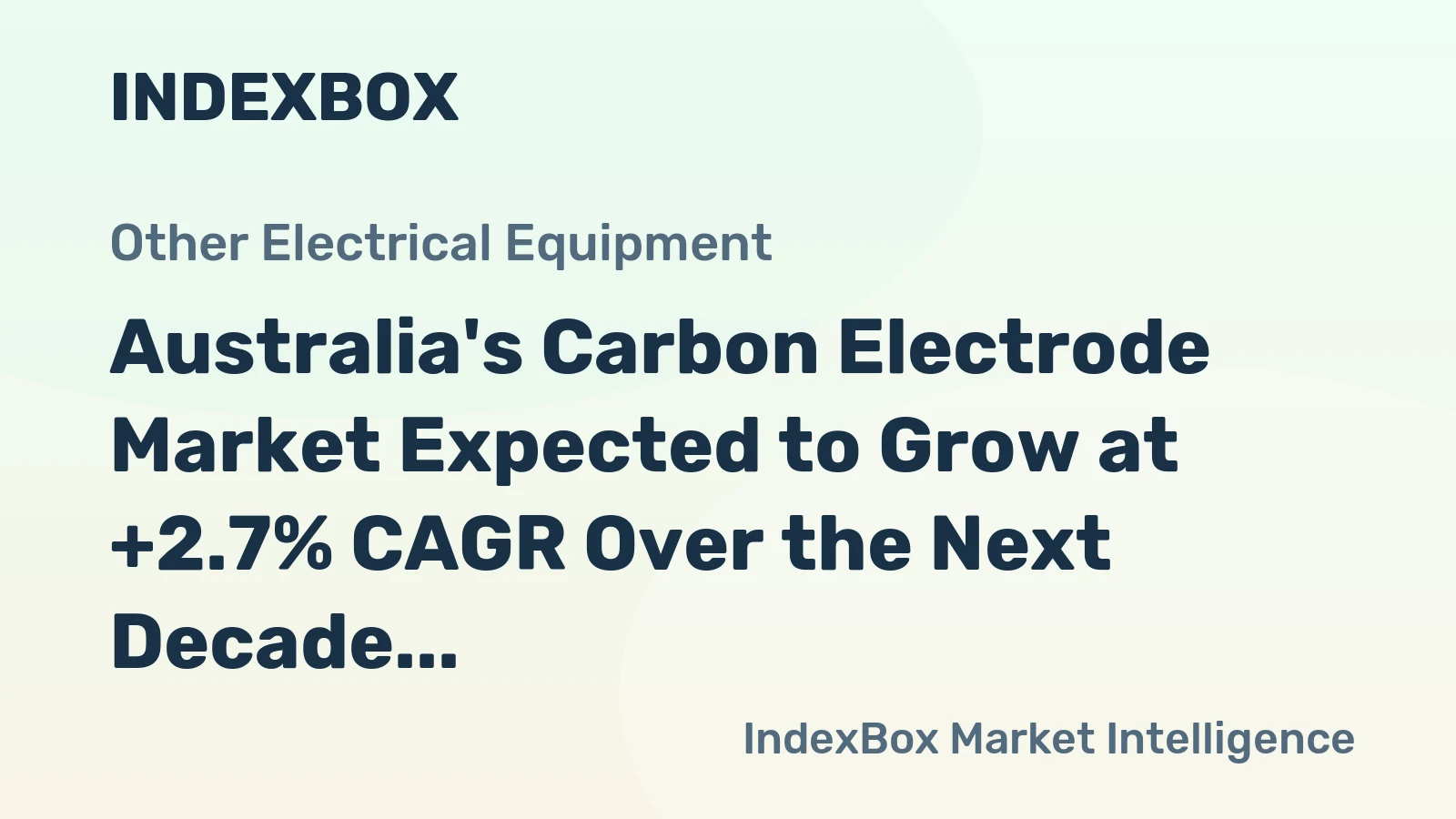 Australia's Carbon Electrode Market Expected to Grow at +2.7% CAGR Over the Next Decade