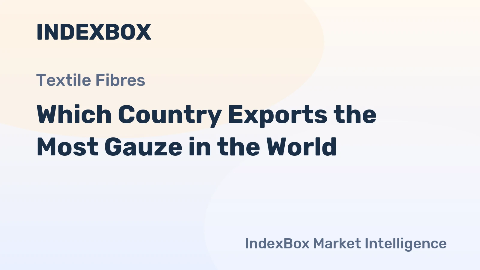 Which Country Exports the Most Gauze in the World?