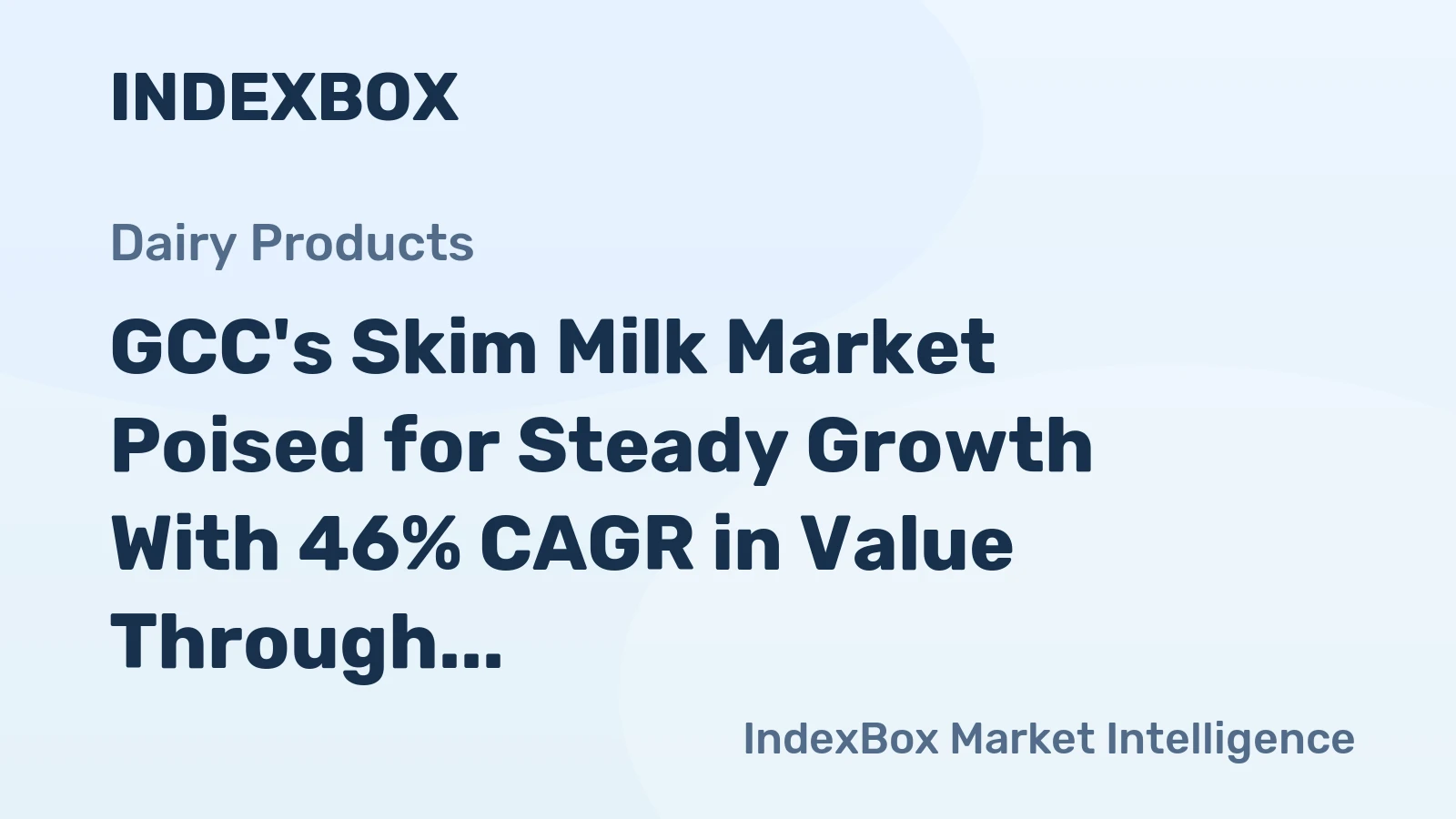 GCC's Skim Milk Market Poised for Steady Growth With 46% CAGR in Value Through 2035