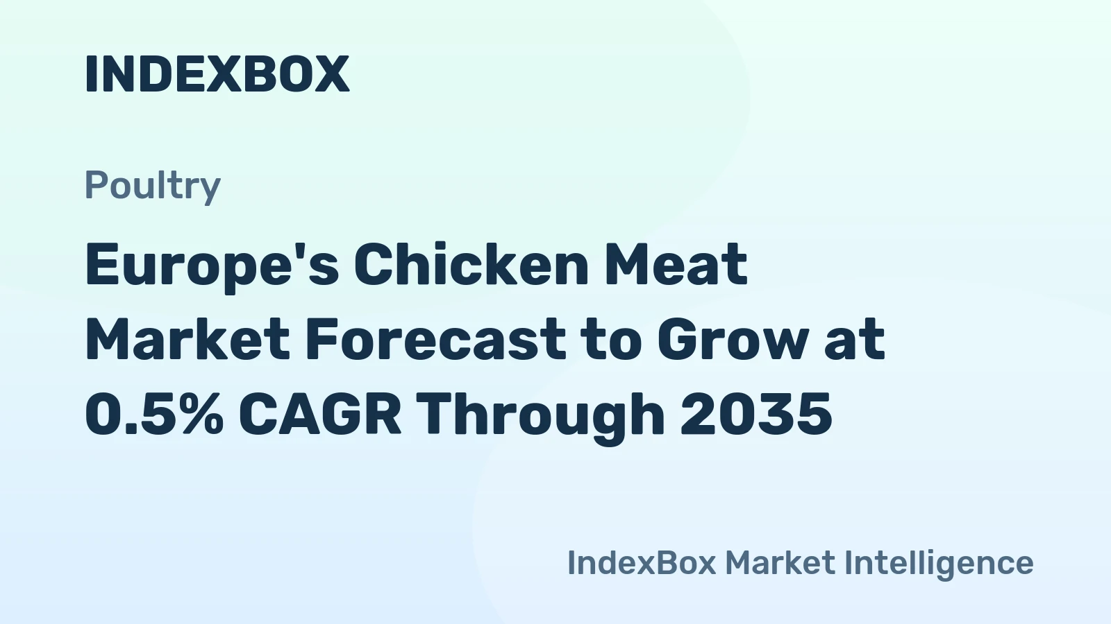 Europe's Chicken Meat Market Forecast to Grow at 0.5% CAGR Through 2035