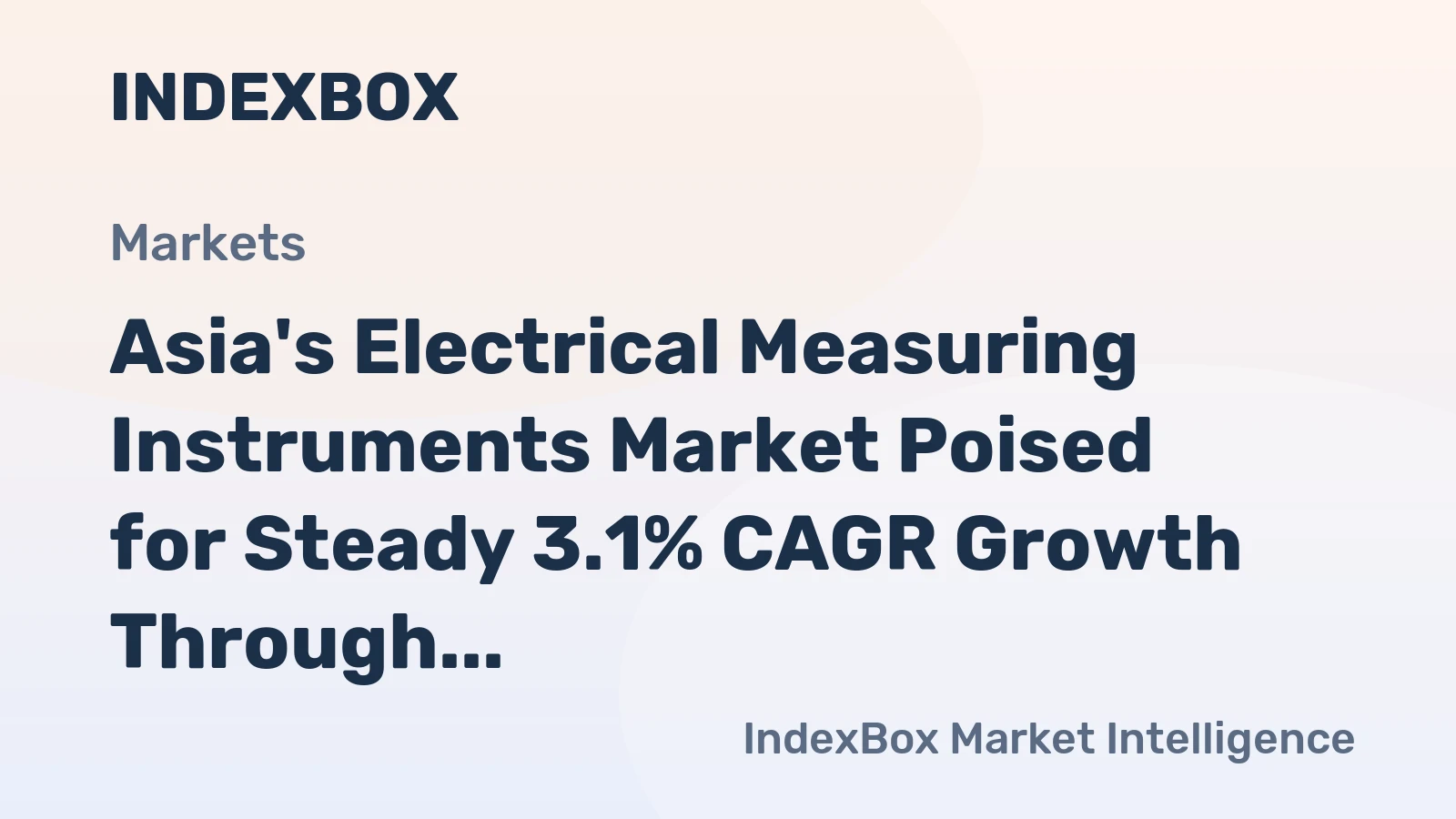 Asia's Electrical Measuring Instruments Market Poised for Steady 3.1% CAGR Growth Through 2035