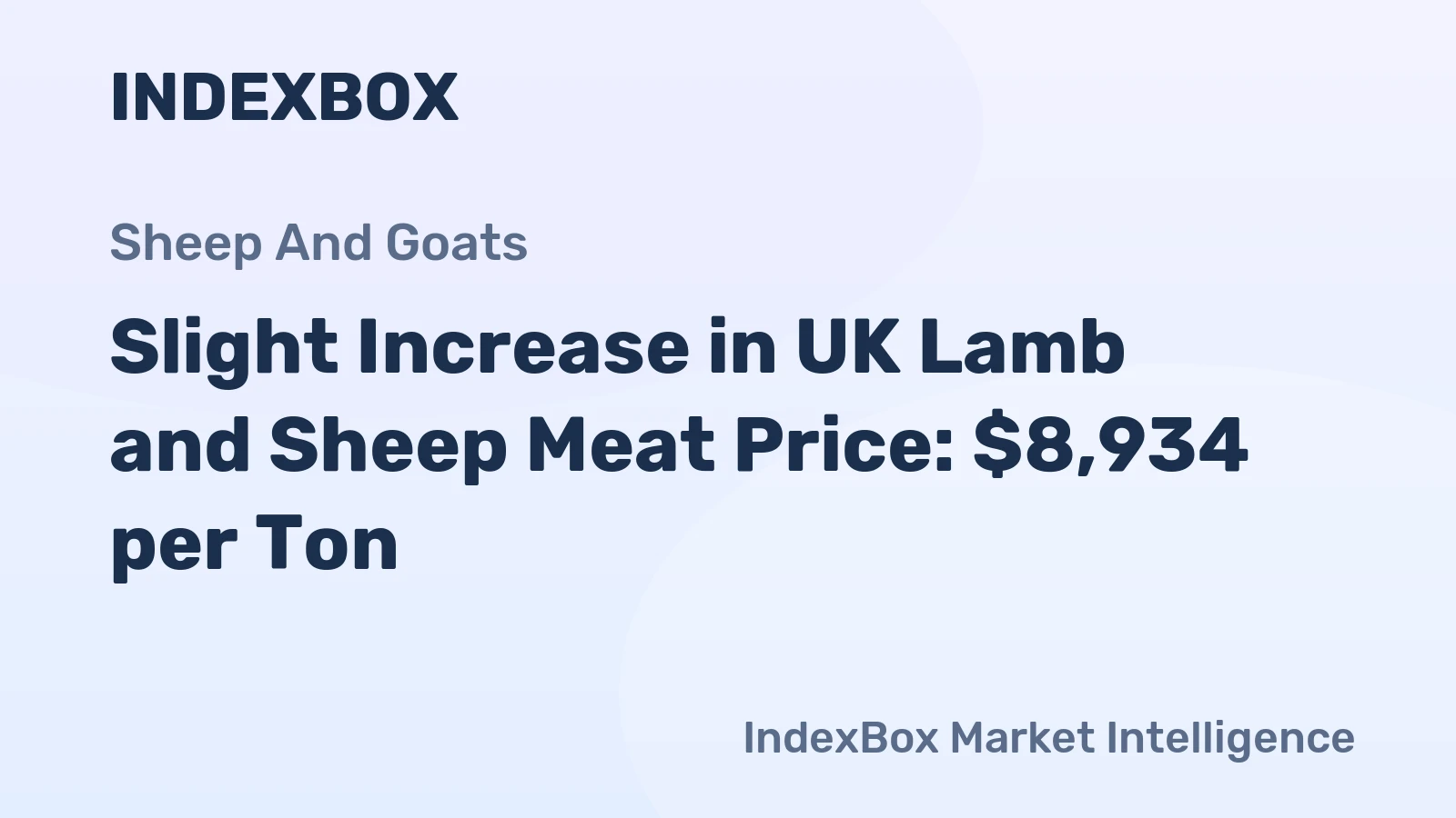 Slight Increase in UK Lamb and Sheep Meat Price: $8,934 per Ton