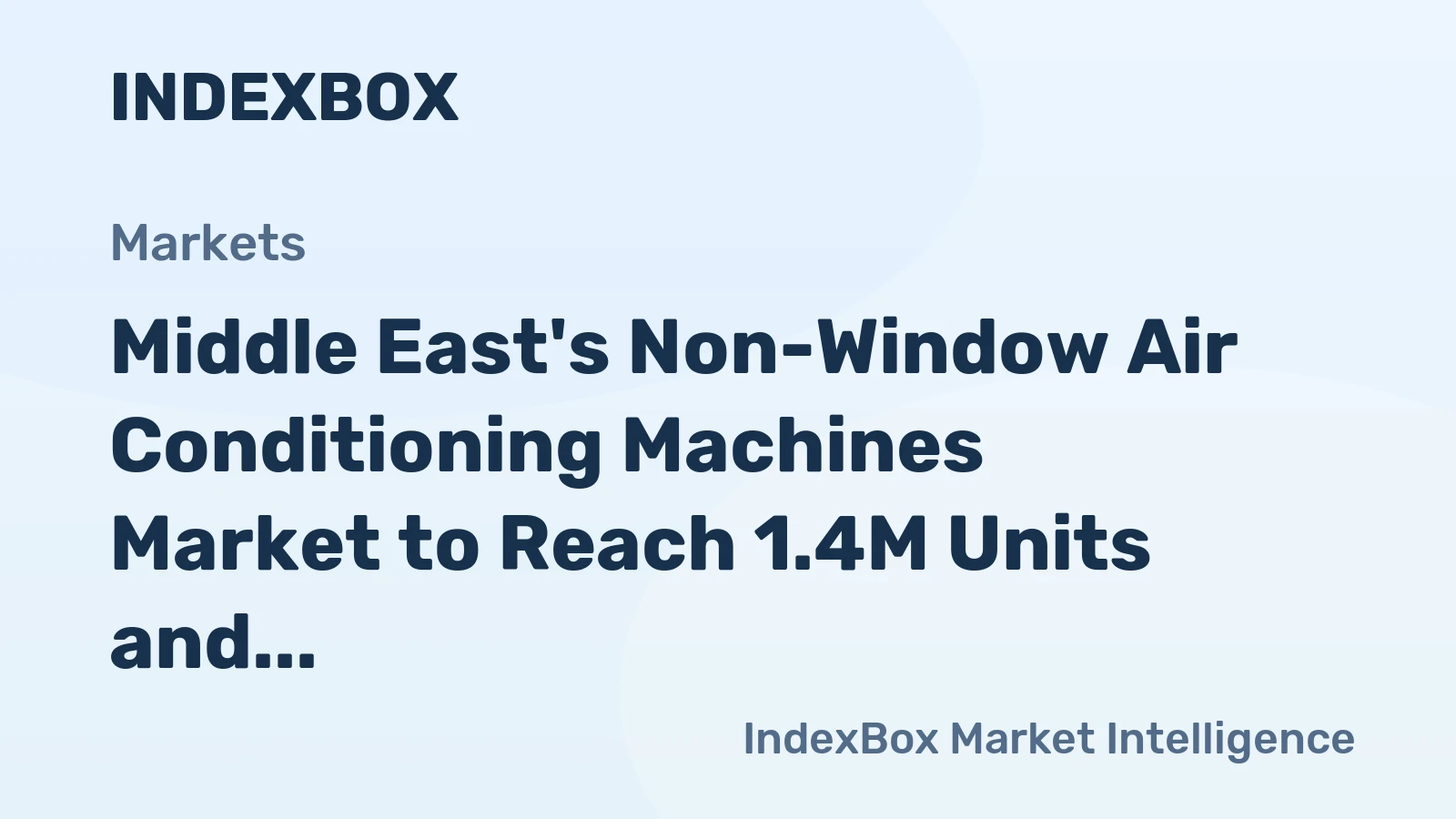 Middle East's Non-Window Air Conditioning Machines Market to Reach 1.4M Units and $2.9B by 2035