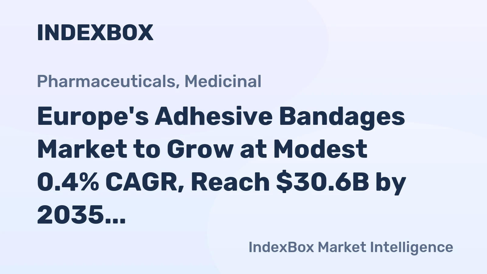 Europe's Adhesive Bandages Market to Grow at Modest 0.4% CAGR, Reach $30.6B by 2035