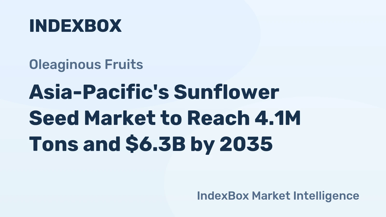 Asia-Pacific's Sunflower Seed Market to Reach 4.1M Tons and $6.3B by 2035