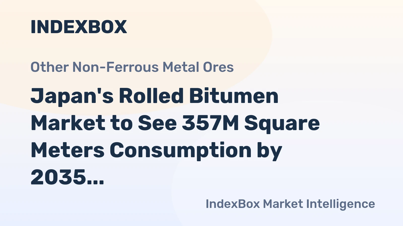 Japan's Rolled Bitumen Market to See 357M Square Meters Consumption by 2035, Reaching $3.1B in Value