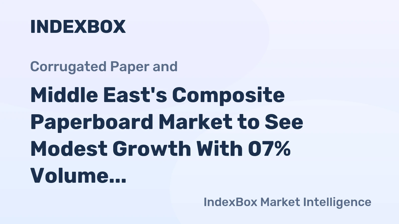 Middle East's Composite Paperboard Market to See Modest Growth With 07% Volume CAGR Through 2035