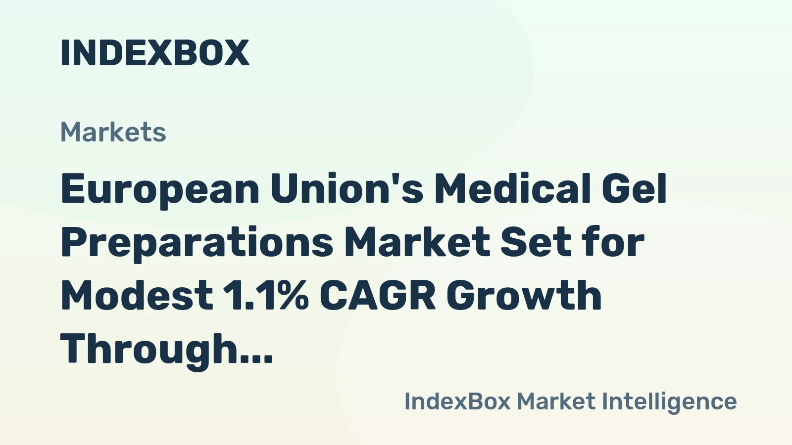 European Union's Medical Gel Preparations Market Set for Modest 1.1% CAGR Growth Through 2035