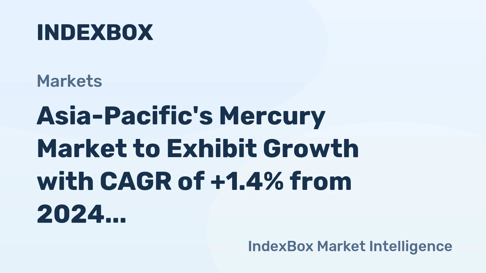 Asia-Pacific's Mercury Market to Exhibit Growth with CAGR of +1.4% from 2024 to 2035