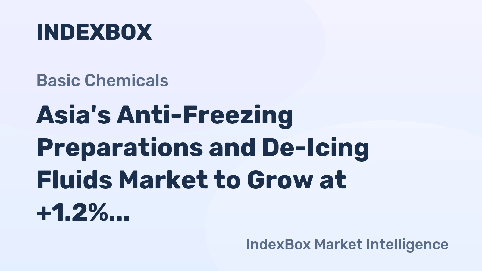 Asia's Anti-Freezing Preparations and De-Icing Fluids Market to Grow at +1.2% CAGR, Reaching 4.3M Tons by 2035