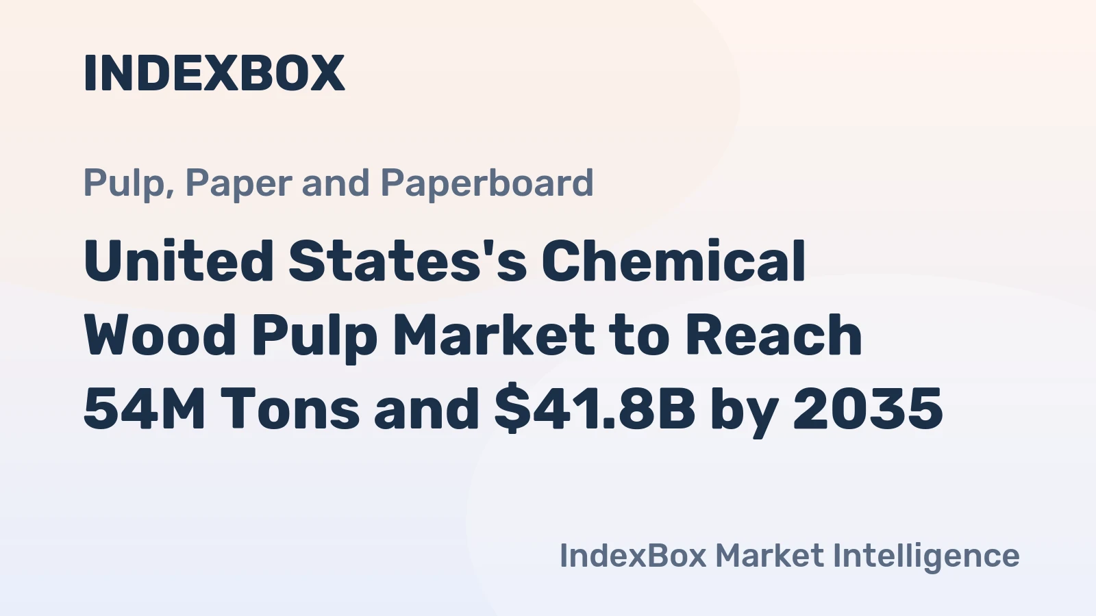 United States's Chemical Wood Pulp Market to Reach 54M Tons and $41.8B by 2035