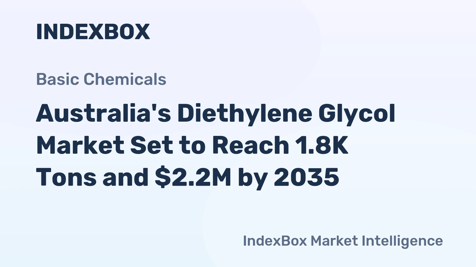 Australia's Diethylene Glycol Market Set to Reach 1.8K Tons and $2.2M by 2035