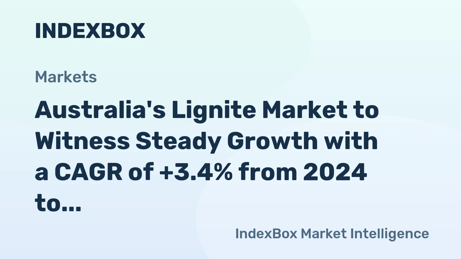 Australia's Lignite Market to Witness Steady Growth with a CAGR of +3.4% from 2024 to 2035