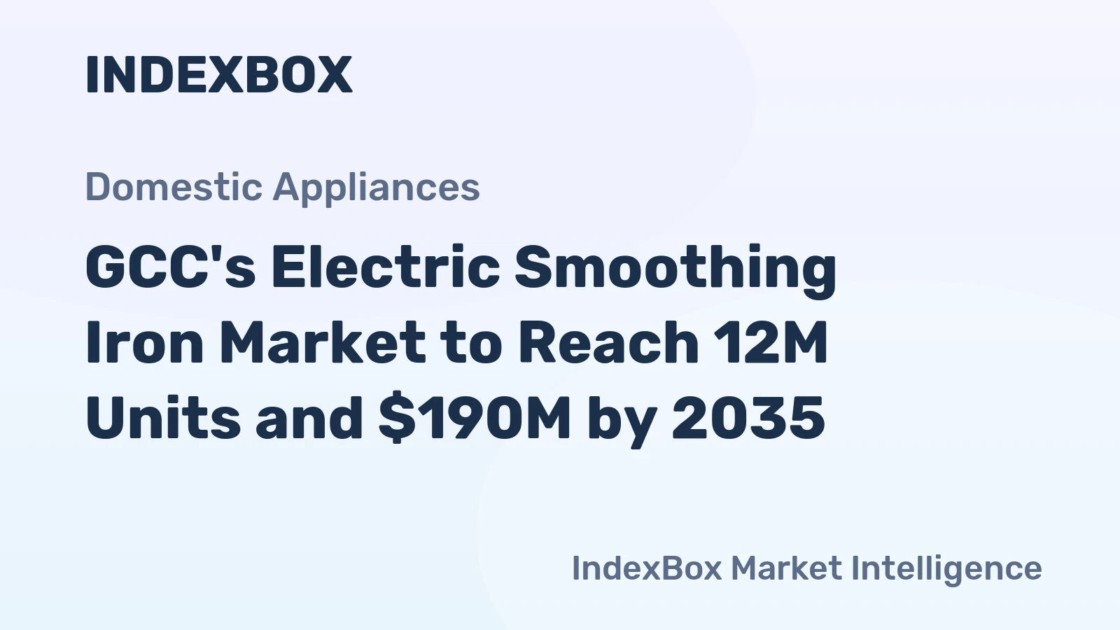 GCC's Electric Smoothing Iron Market to Reach 12M Units and $190M by 2035