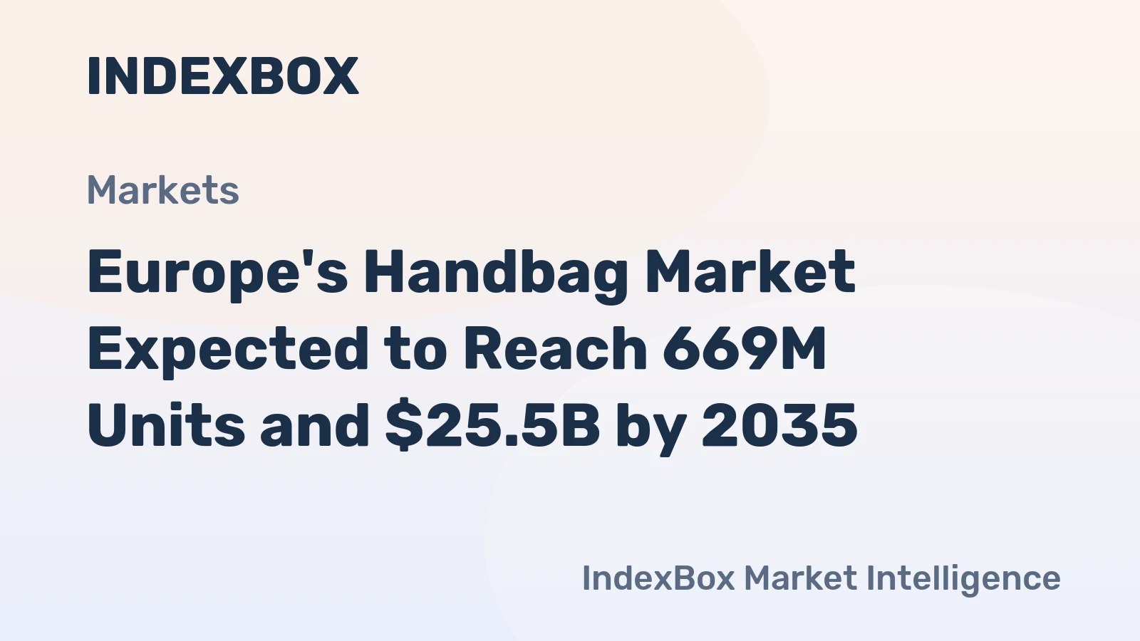 Europe's Handbag Market Expected to Reach 669M Units and $25.5B by 2035