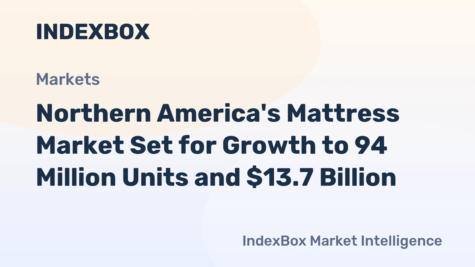 Northern America's Mattress Market Set for Growth to 94 Million Units and $13.7 Billion